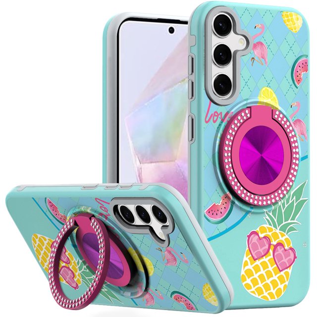 For Samsung Galaxy A36 / A56 Metal Diamond CD Pattern Design Matte ...