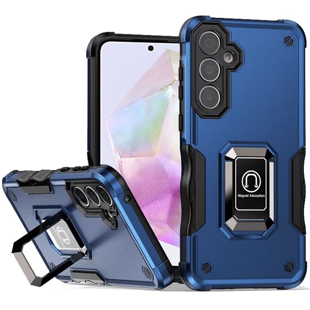 For Samsung Galaxy A36 SM-A366 OPTIMUM Kickstand Cover Cell Case - Blue ...