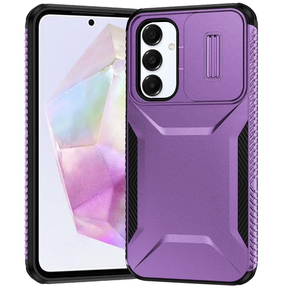 For Samsung Galaxy A36 Slim Fit Shockproof Hybrid with Slide Camera ...