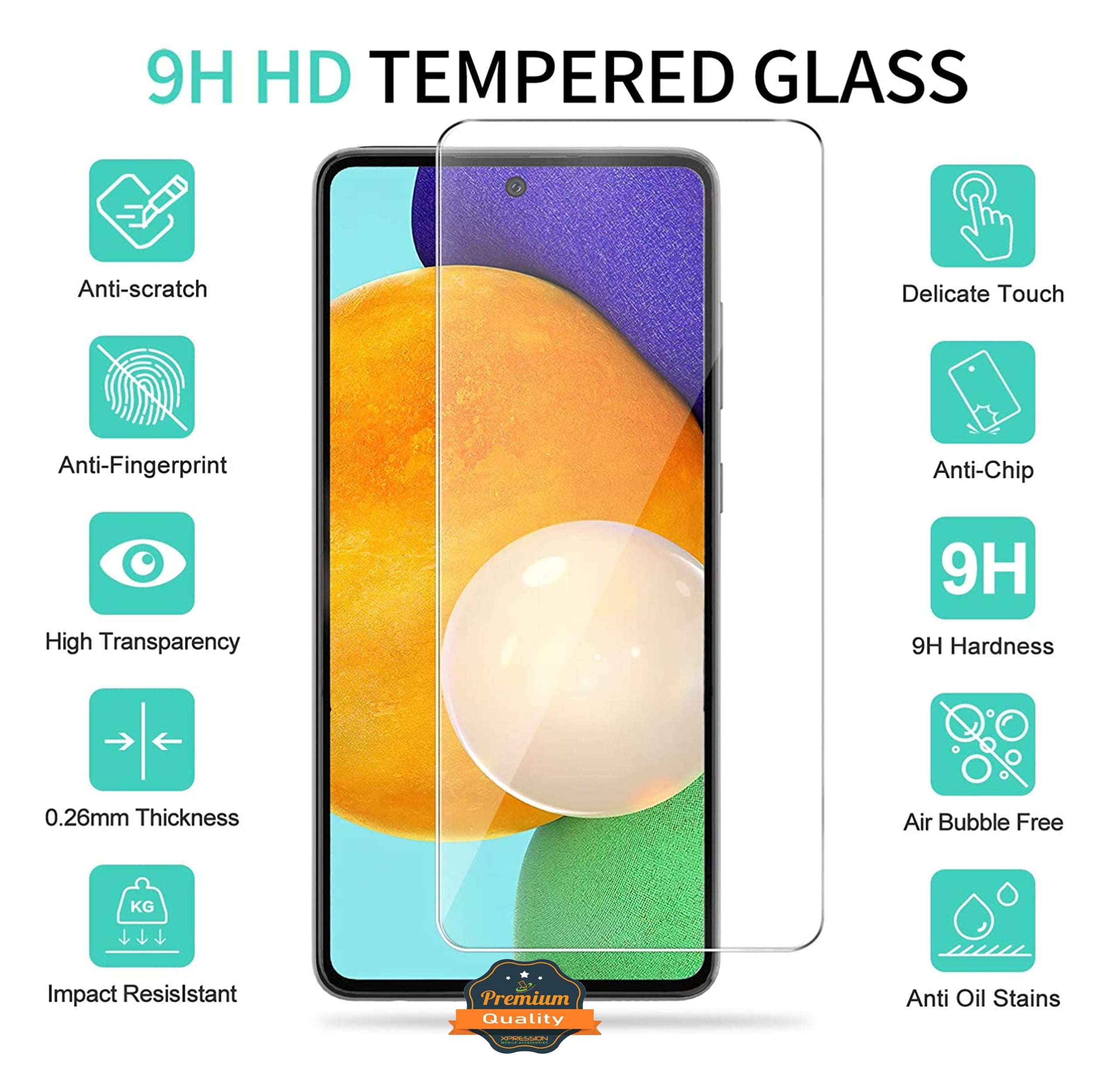 For Samsung Galaxy A36 Tempered Glass Screen Protector, 9H HD ...