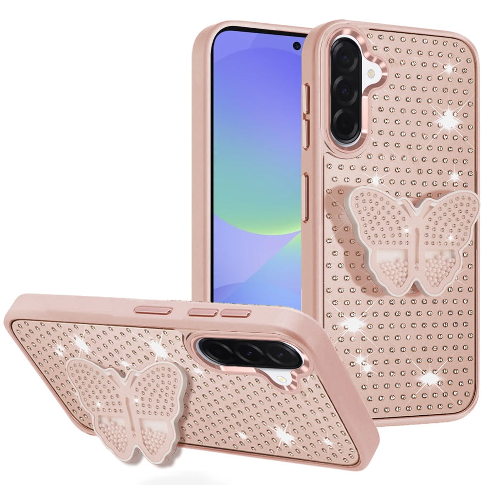 For Samsung Galaxy A37 Butterfly Moveable Grip Stand With Small ...