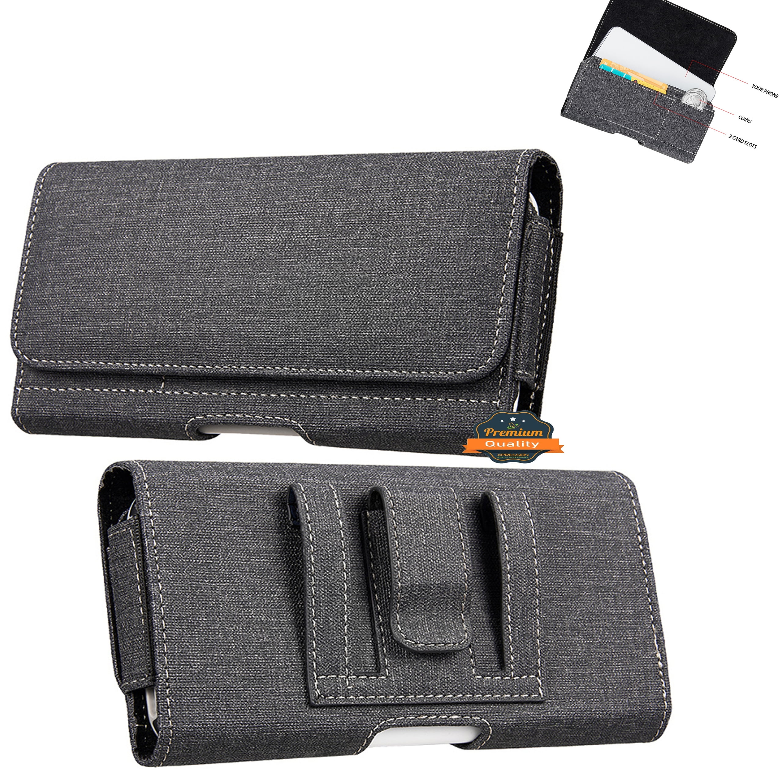 For Samsung Galaxy A42 5G Universal Horizontal Cell Phone Fabric Pouch ...