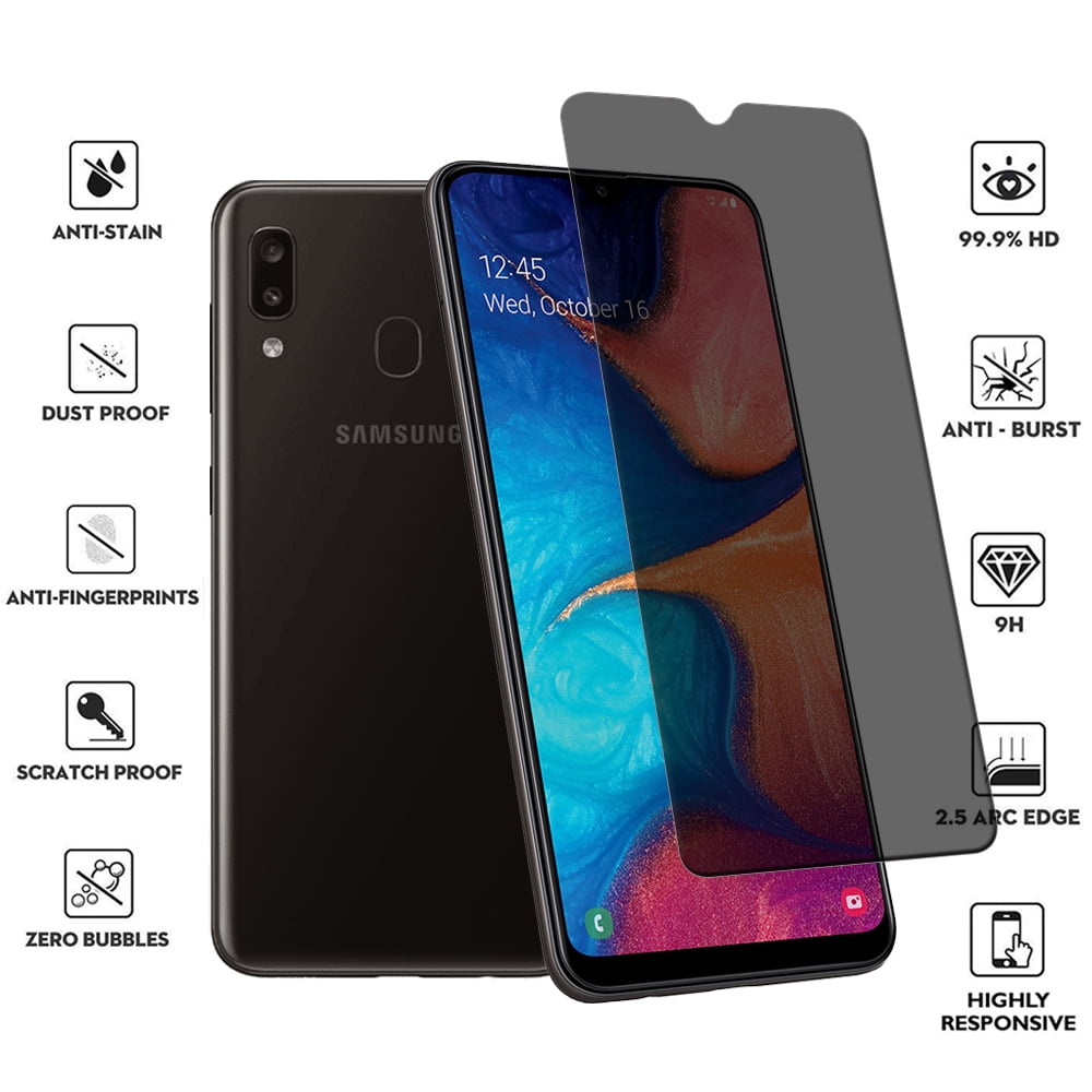 For Samsung Galaxy A50 / A30 / A20 Privacy Glass Screen Protector ...