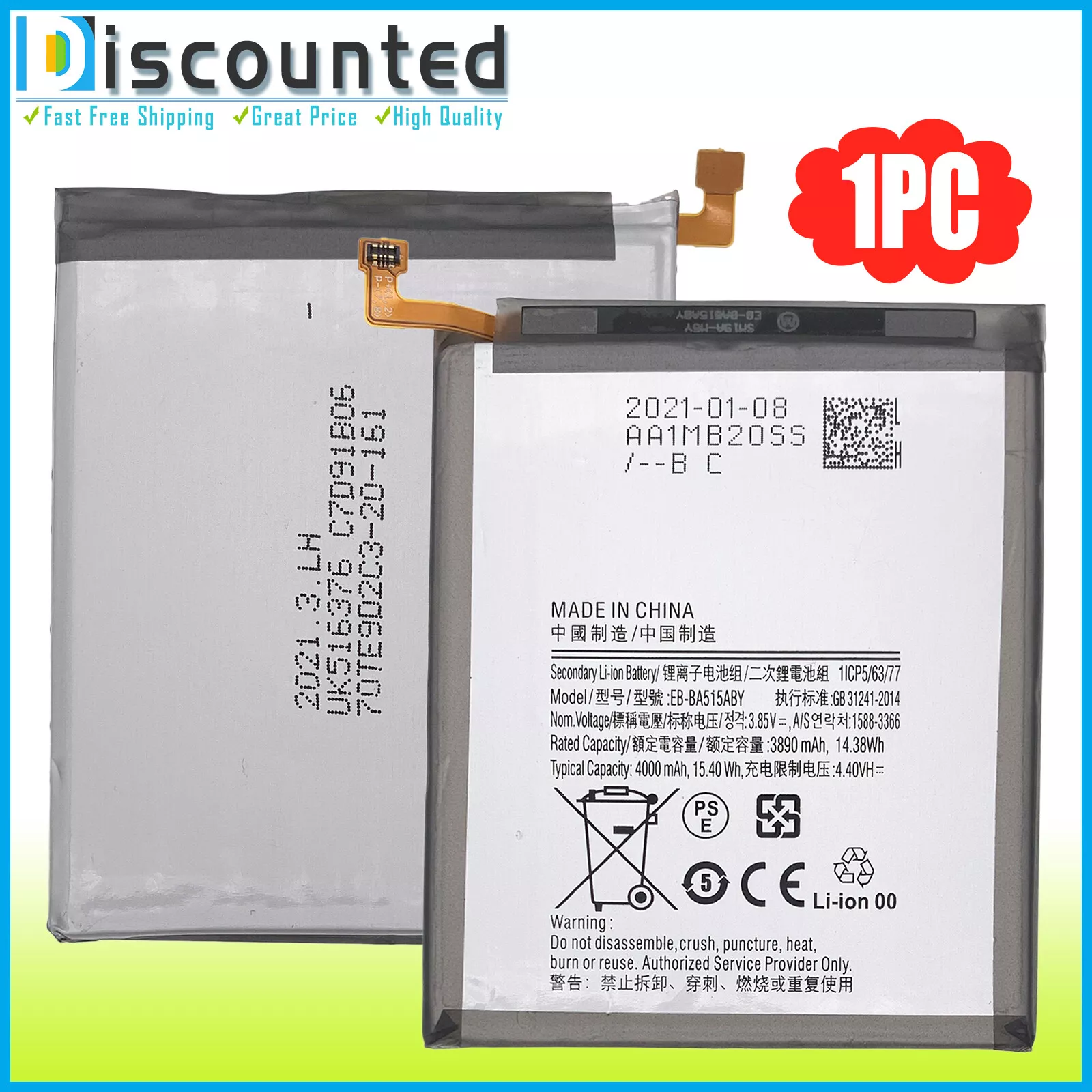 For Samsung Galaxy A51 2019 A515 A515F A515U Battery EB-BA515ABY EB ...