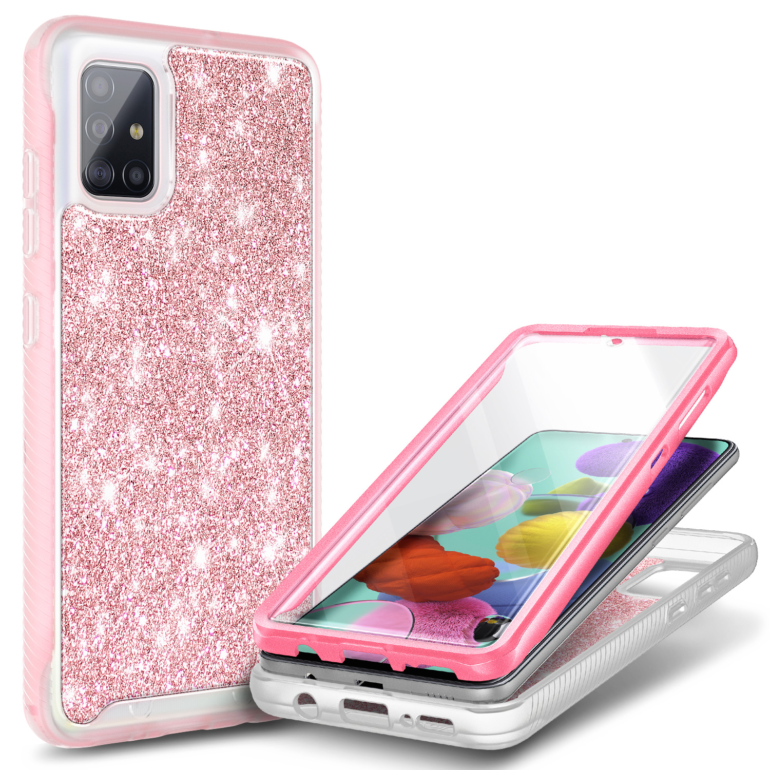 For Samsung Galaxy A51 5G Case, with Built-in Screen Protector, Nagebee ...