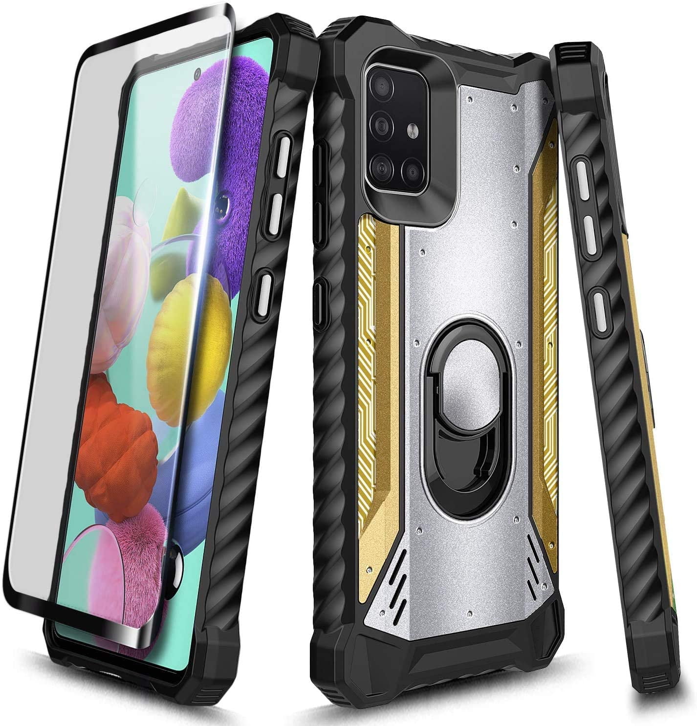For Samsung Galaxy A51 5G [NOT FIT 4G] Case, with Tempered Glass Screen ...