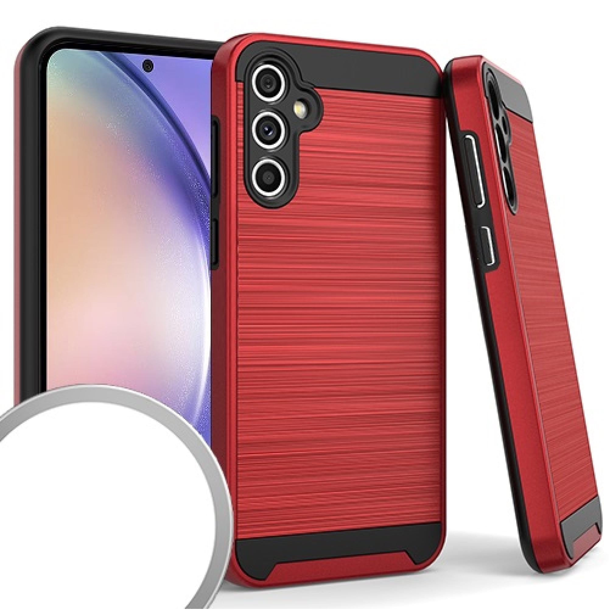 For Samsung Galaxy A54 5G S546VL A546U Metallic Brushed Phone Cover ...