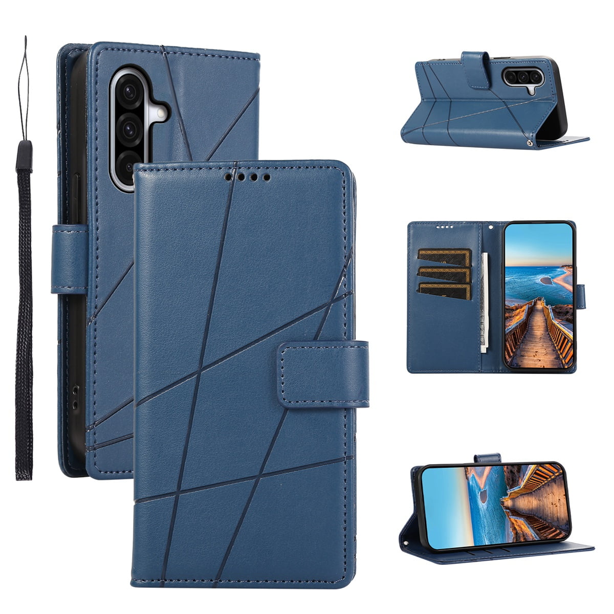 For Samsung Galaxy A55 A35 A25 A15 A05 A05S Phone Case Leather Wallet Case with Card Holder ...