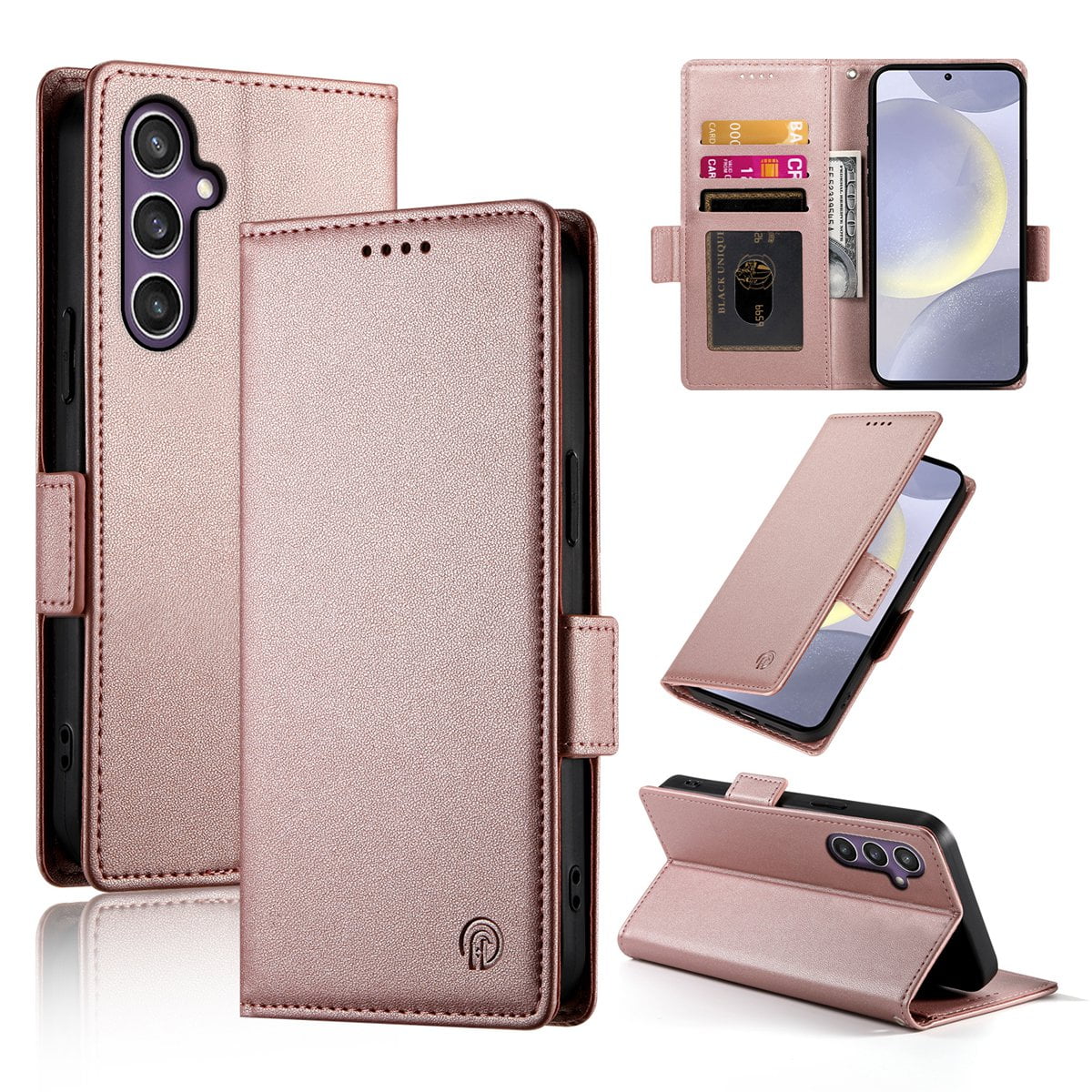 For Samsung Galaxy A56 A36 A26 A16 Phone Case Leather Wallet Case with Card Holder Phone Cover ...