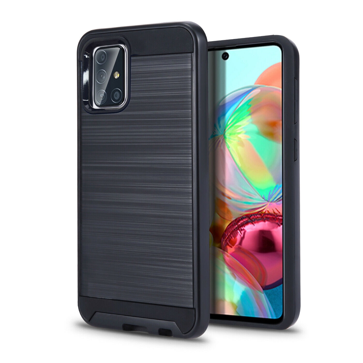 For Samsung Galaxy A71 5G / SM-A716 Dual layer Metal Brushed Shockproof ...