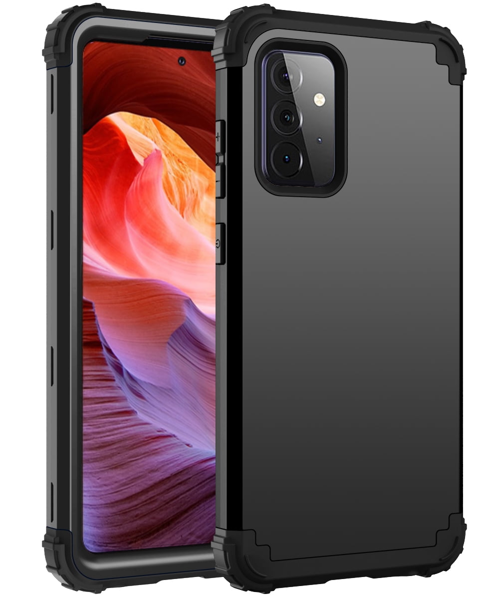 For Samsung Galaxy A72 Case, Dual Layer Slim Heavy Duty Hybrid Rugged ...