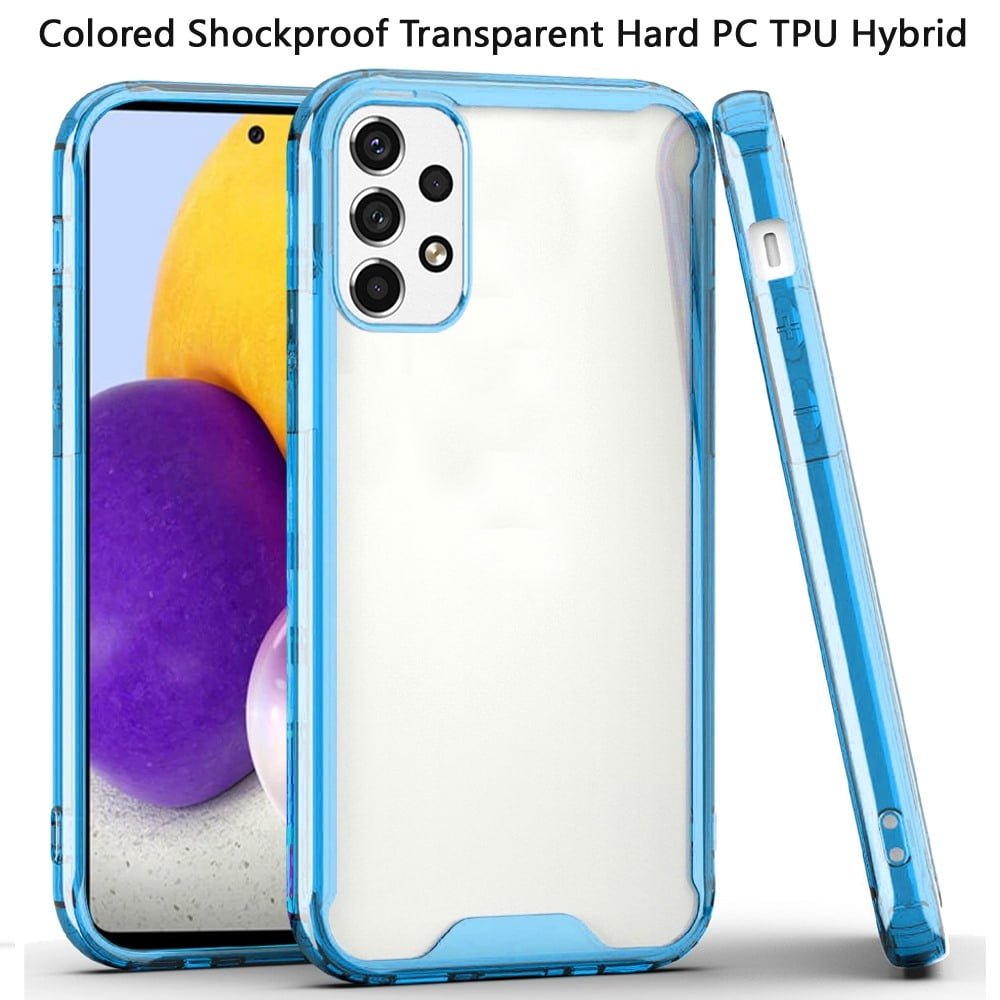 For Samsung Galaxy A73 5G Colored Shockproof Transparent Hard PC ...