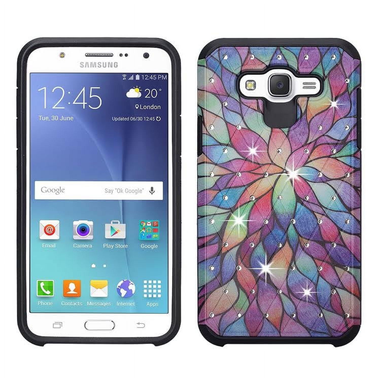 For Samsung Galaxy J7 2015 Case, Diamond Hybrid Dual Layer [Shock ...