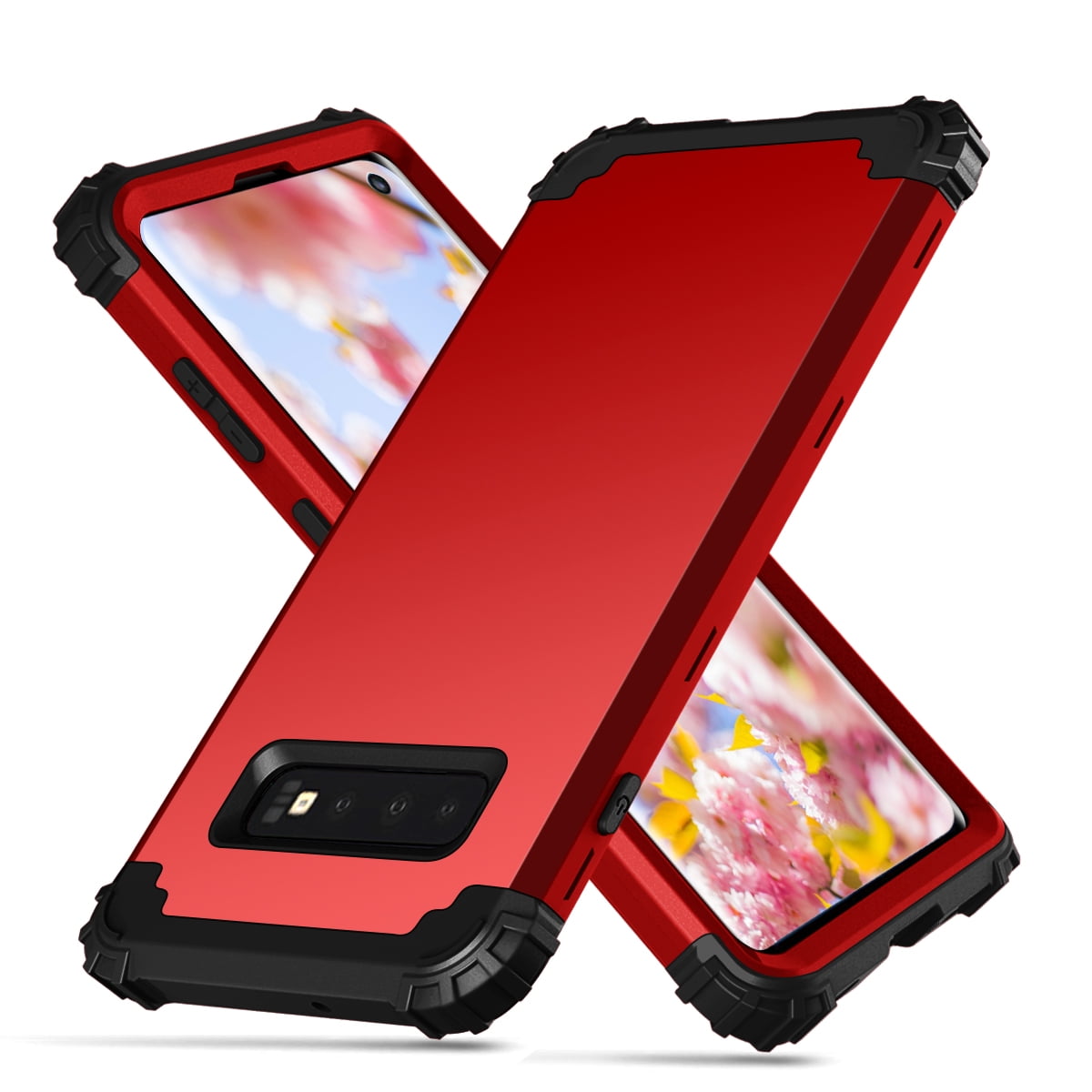For Samsung Galaxy S10 Case, Dual Layer Slim Heavy Duty Hybrid Rugged ...