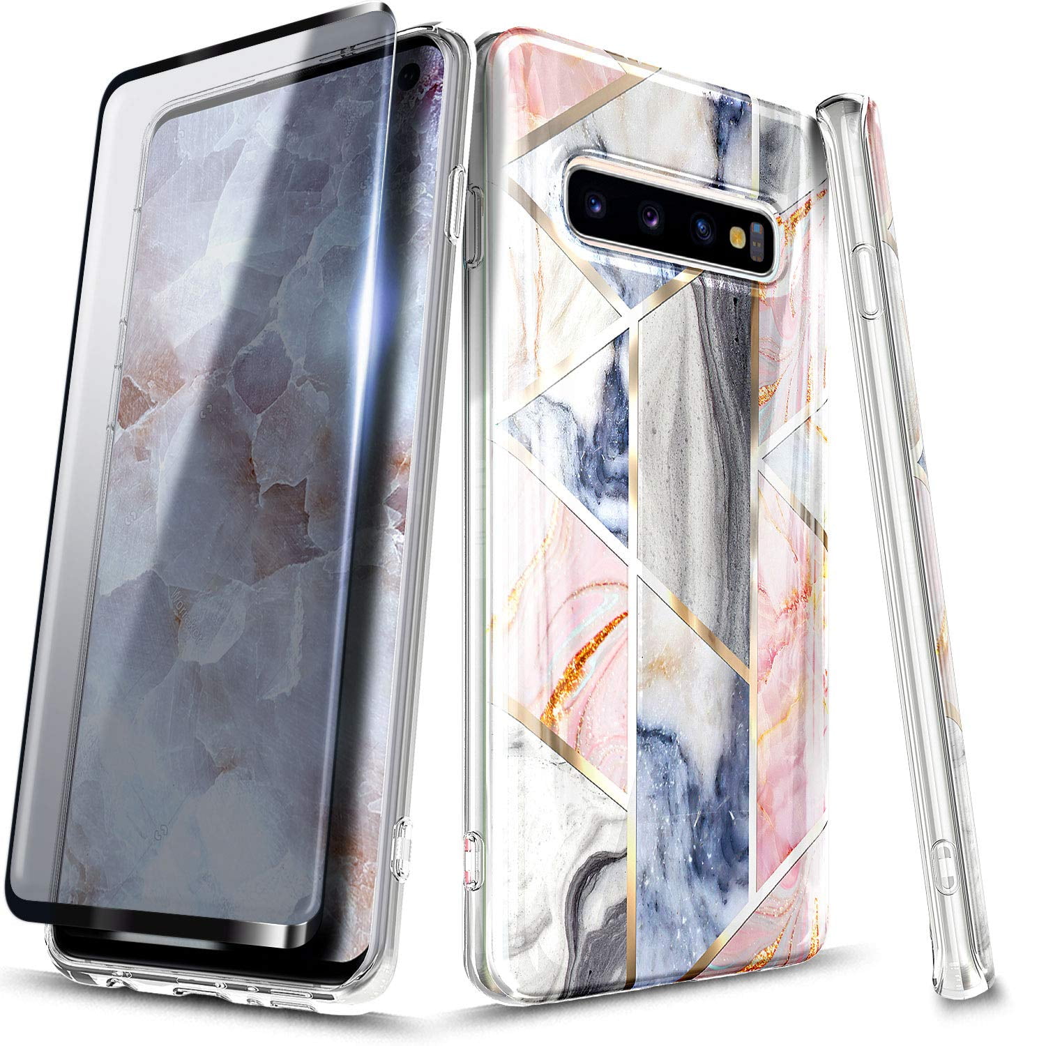 For Samsung Galaxy S10 Case, with HD Film Screen Protector (Full ...