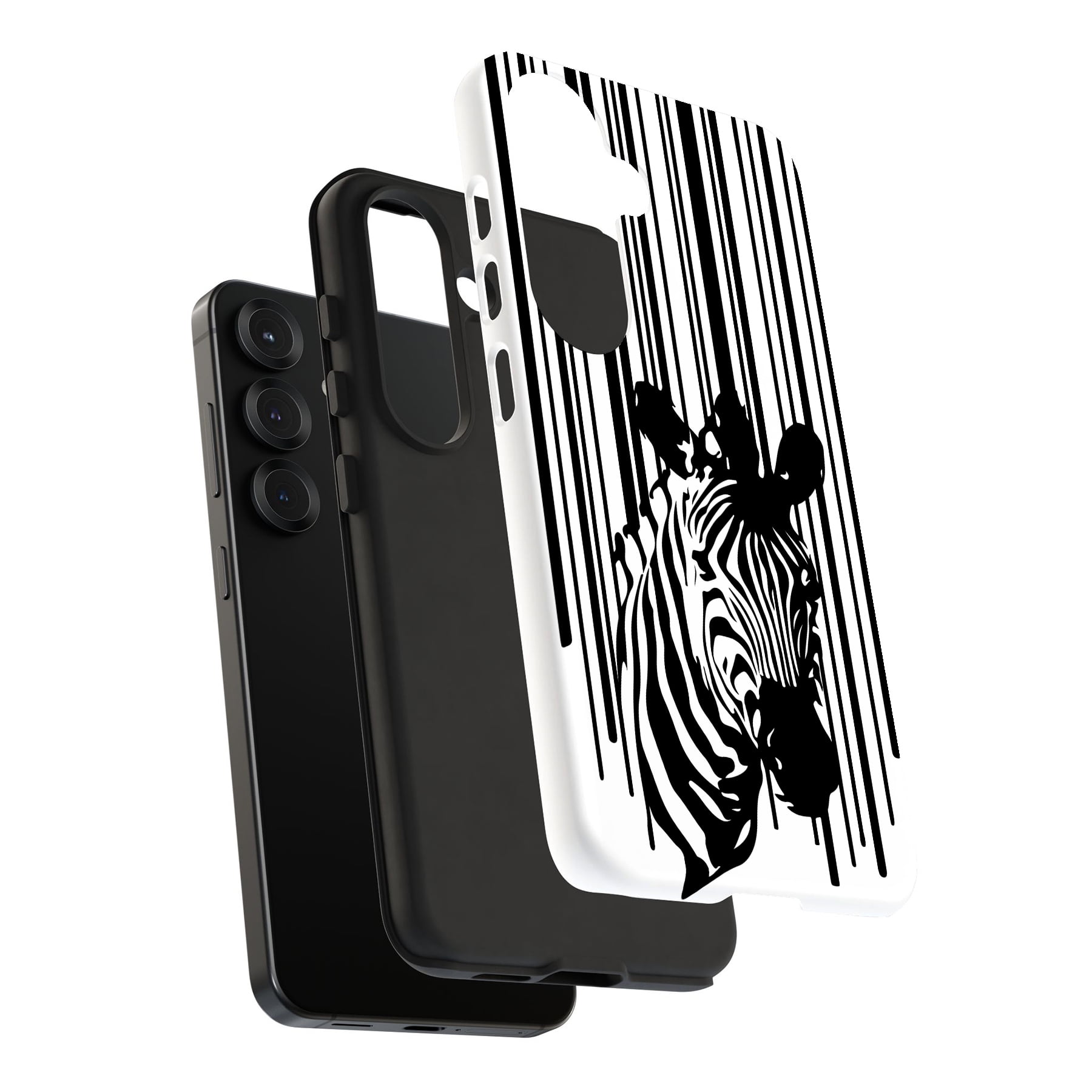 For Samsung Galaxy S20 FE, Dual-Layers Rugged Case, Zebra Bar Code ...