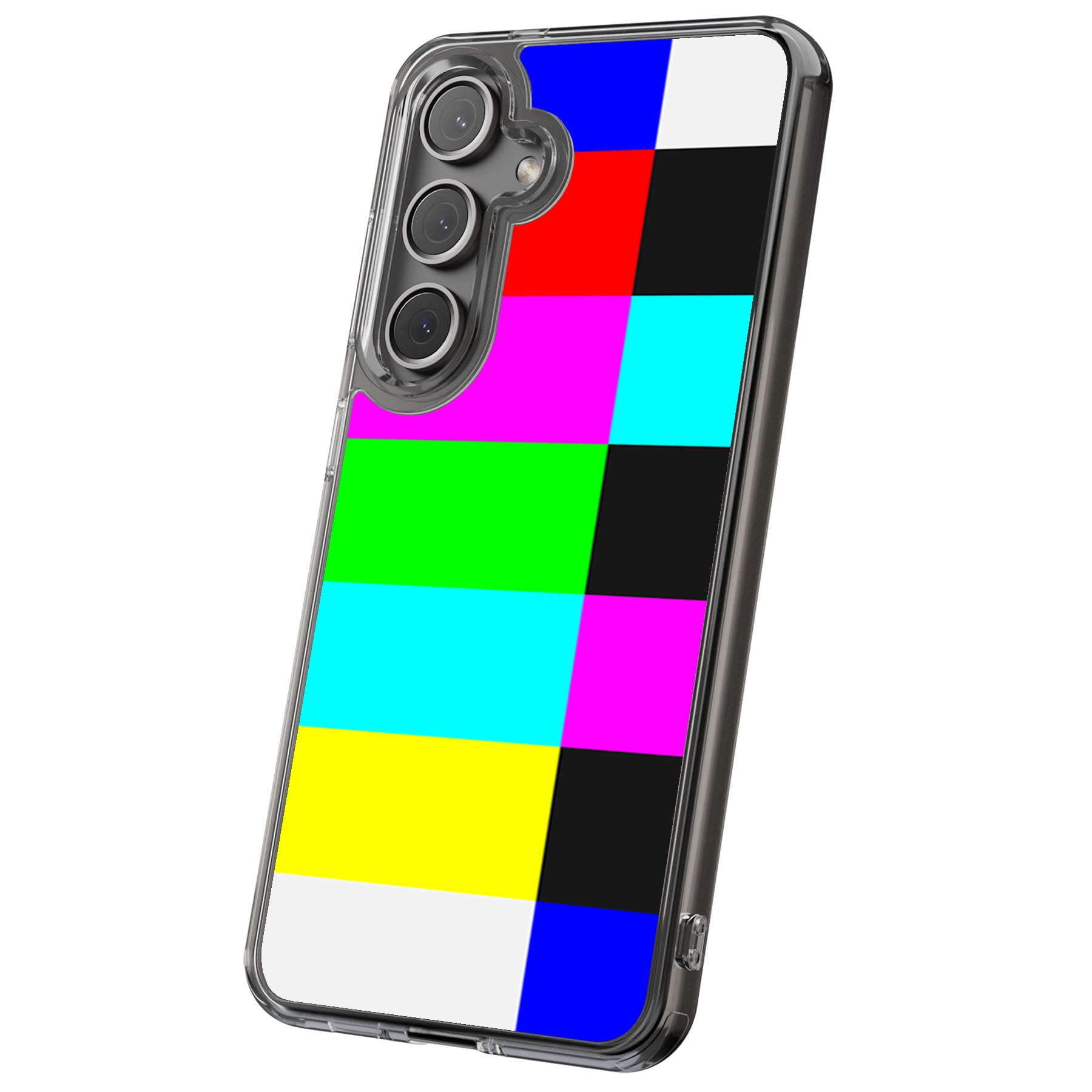 For Samsung Galaxy S20 FE, Hybrid Clear, TV Color Bars Print, USA ...