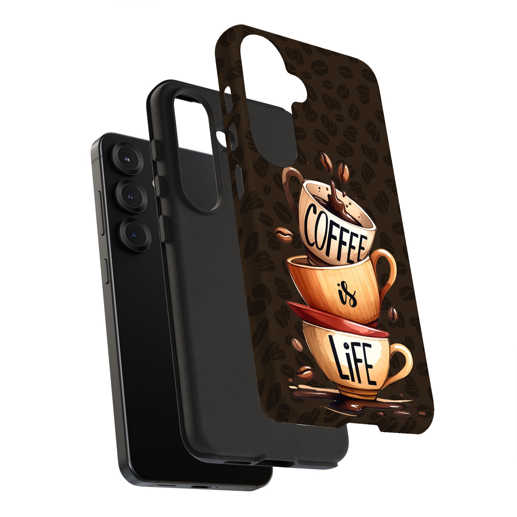 For Samsung Galaxy S20 Ultra, Dual-Layer, Coffee is Life Print, USA ...