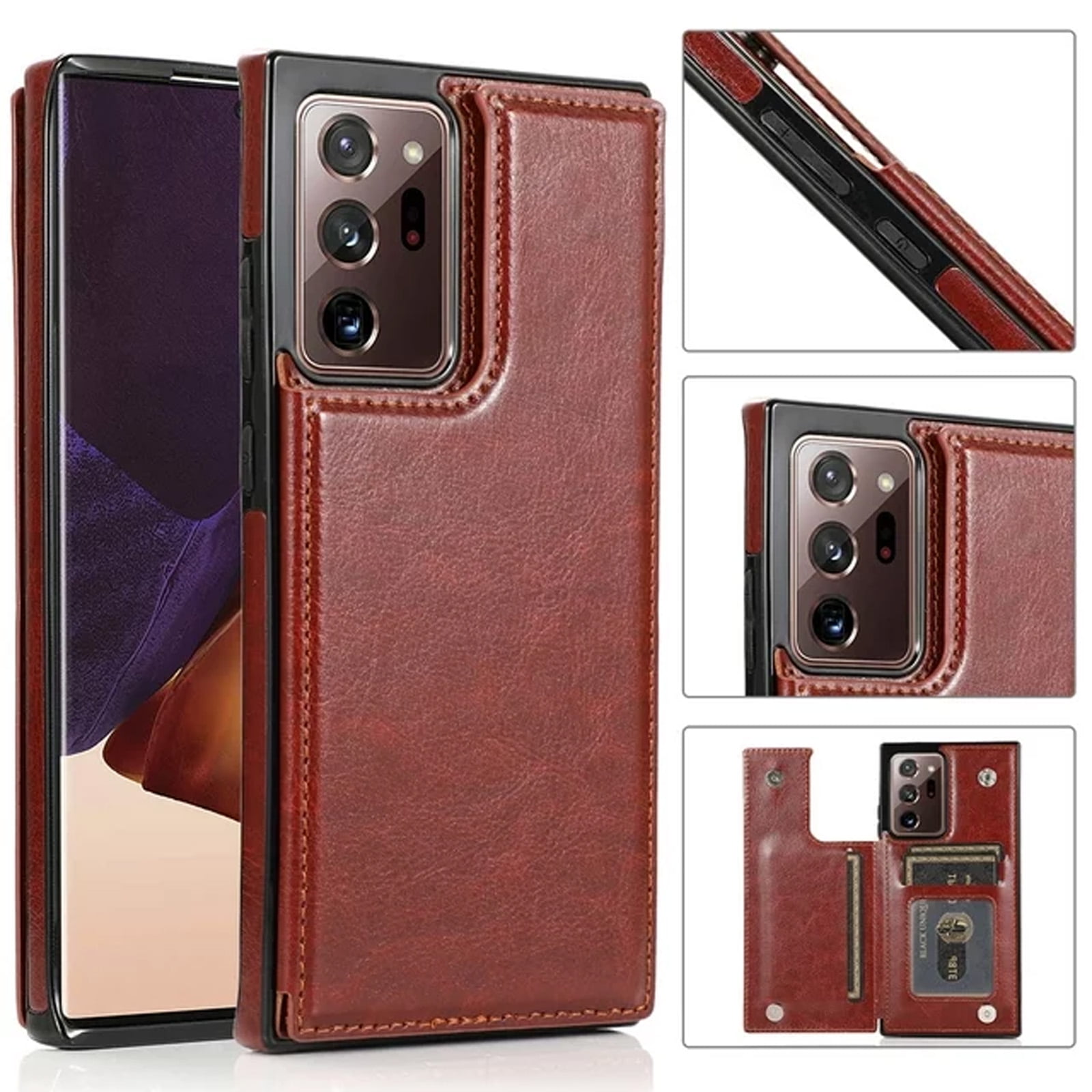 For Samsung Galaxy S20 Ultra Wallet Case with Card Holder, Premium PU Leather Kickstand Credit ...