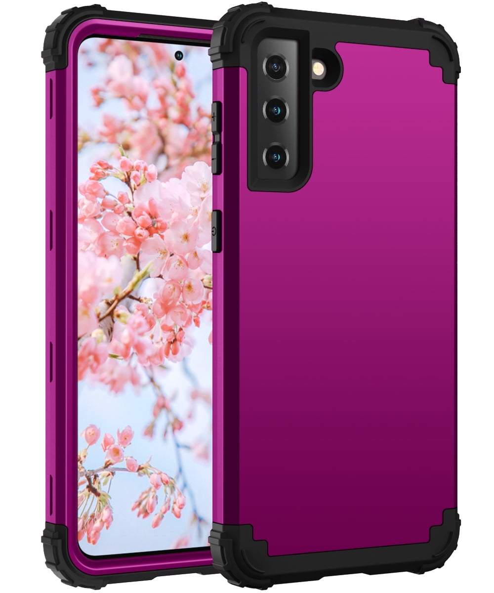 For Samsung Galaxy S21 Case, Dual Layer Slim Heavy Duty Hybrid Rugged ...