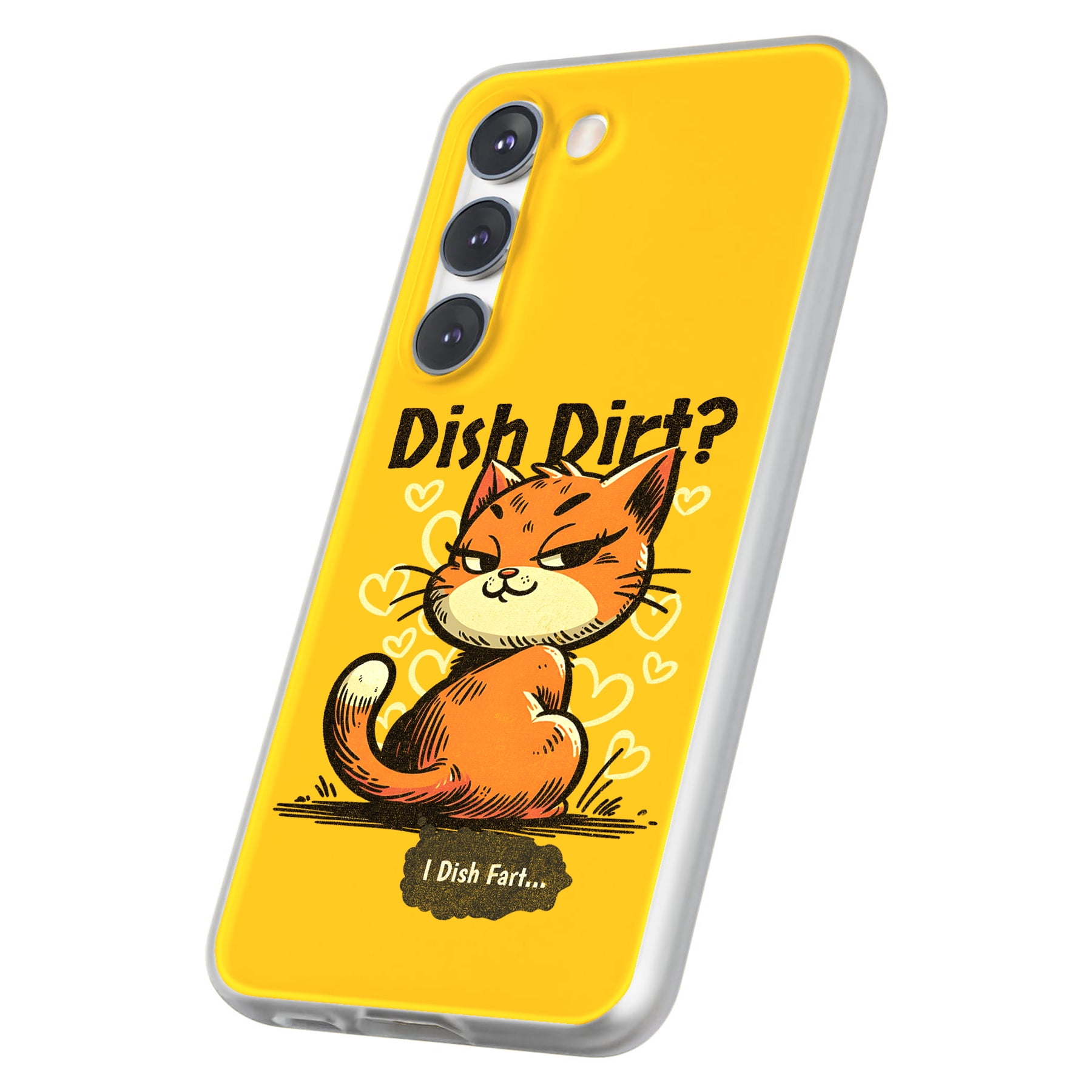For Samsung Galaxy S21 Ultra, Soft Matte Case, Snarky Cat Fart Print ...