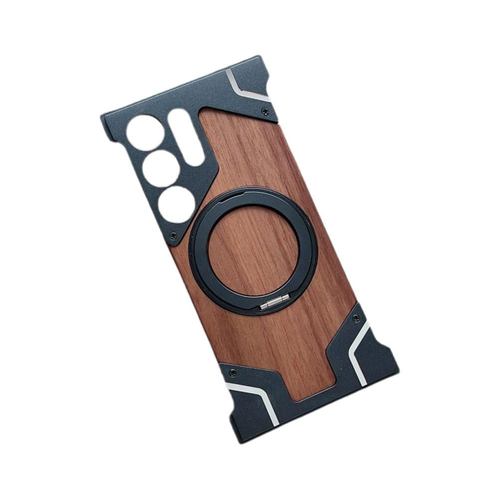 For #Samsung# Galaxy S22 - 25 #Ultra# Walnut Wood Metal Borderless Armor Case' H69C - Walmart.com
