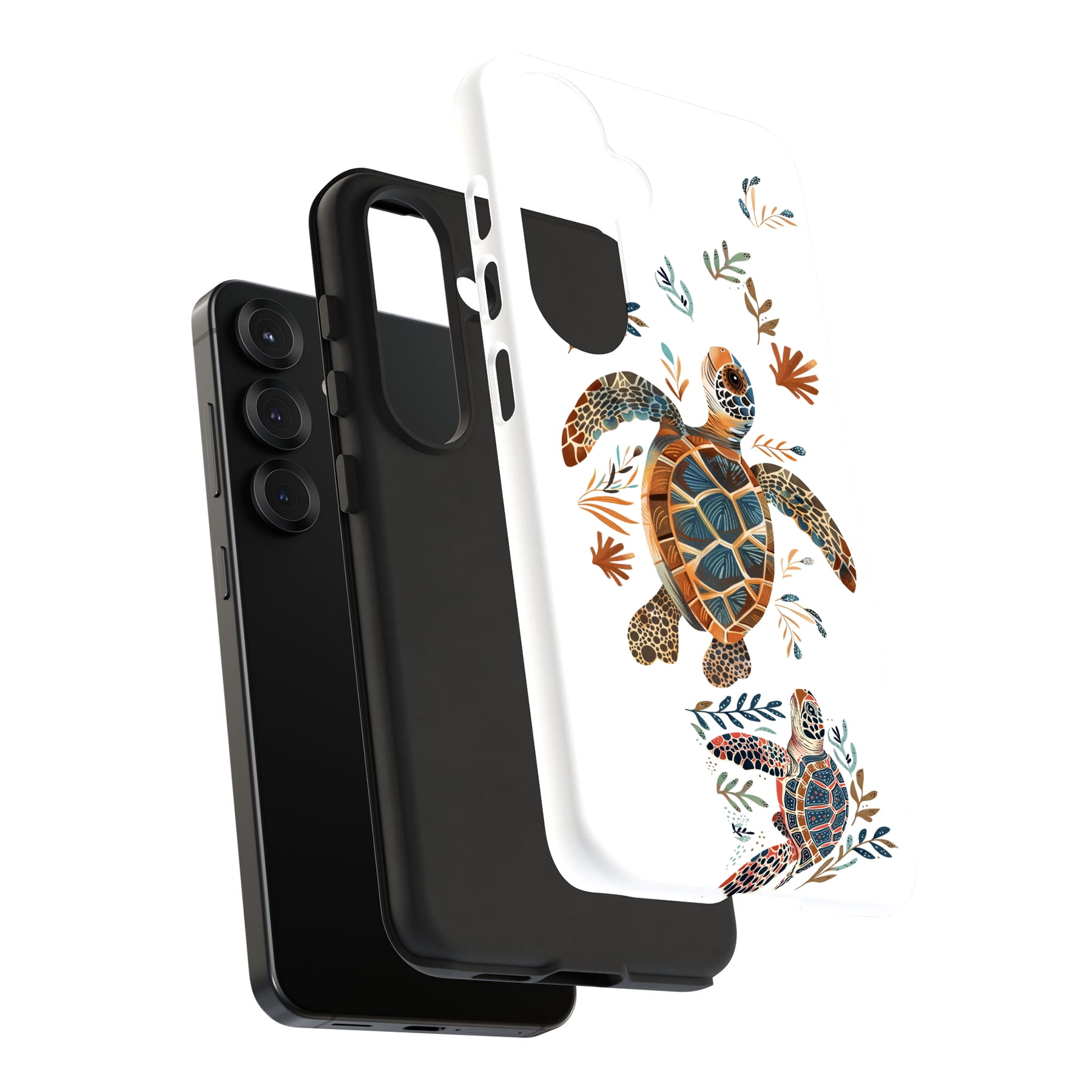 For Samsung Galaxy S22 Plus, Dual-Layer, Sea Turtle Art Print, USA ...