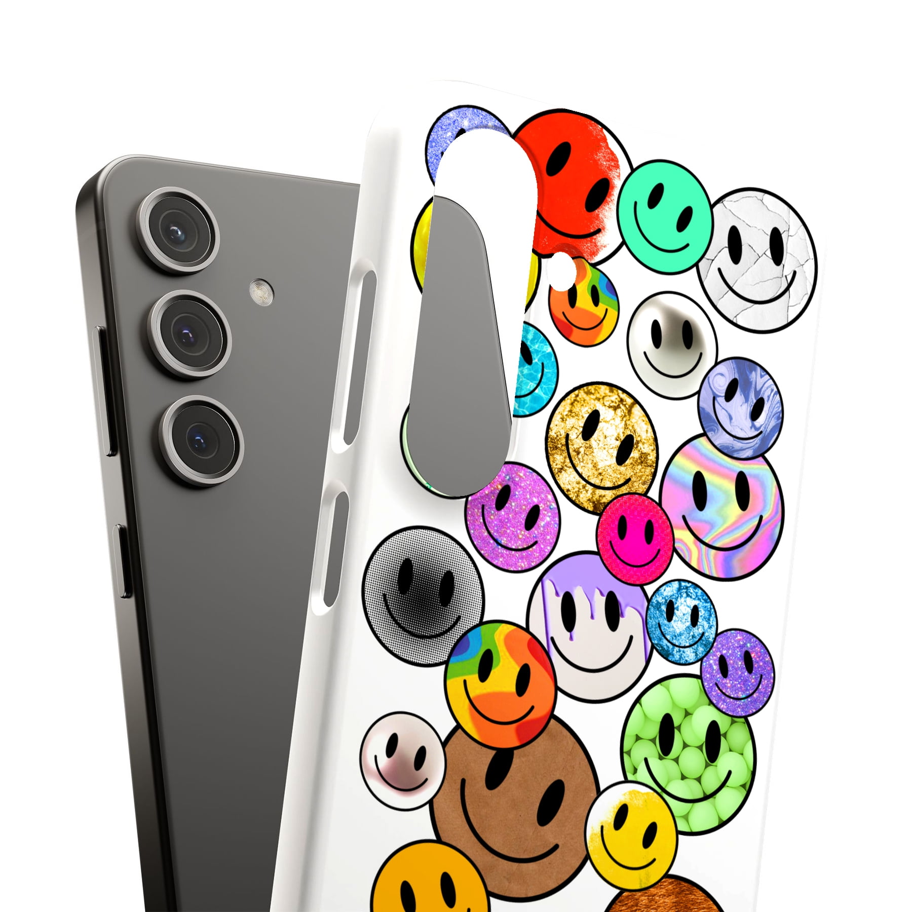 For Samsung Galaxy S22 Ultra, Hard Shell, Cute Smile Face Print, USA ...