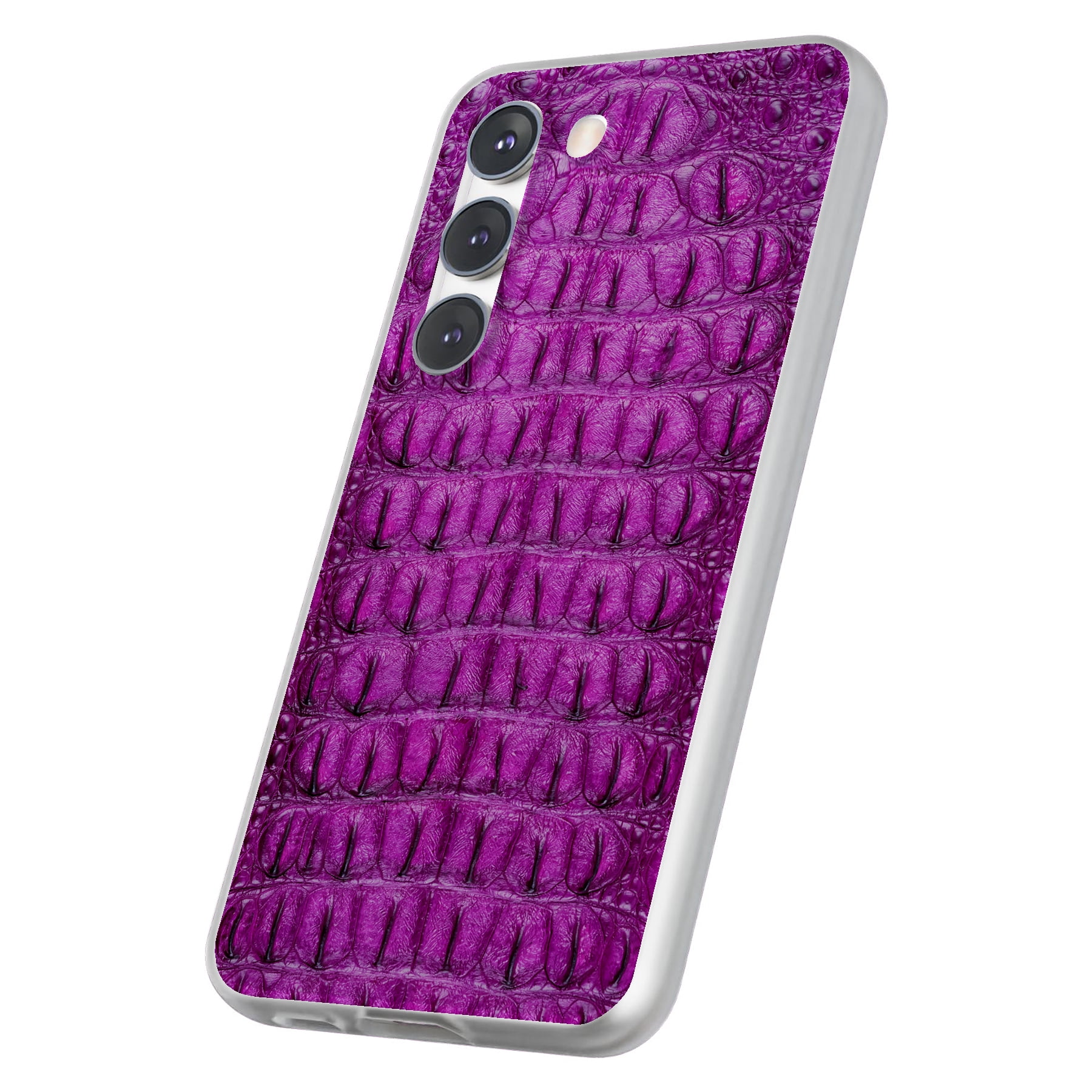 For Samsung Galaxy S23 Plus, Soft Matte Case, Crocodile Skin Print, USA ...