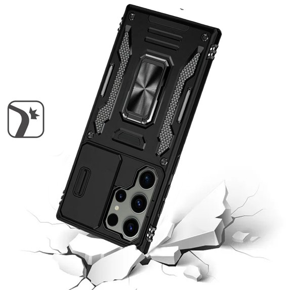For Samsung Galaxy S23 Ultra Hybrid Case with Rotation Ring Stand ...