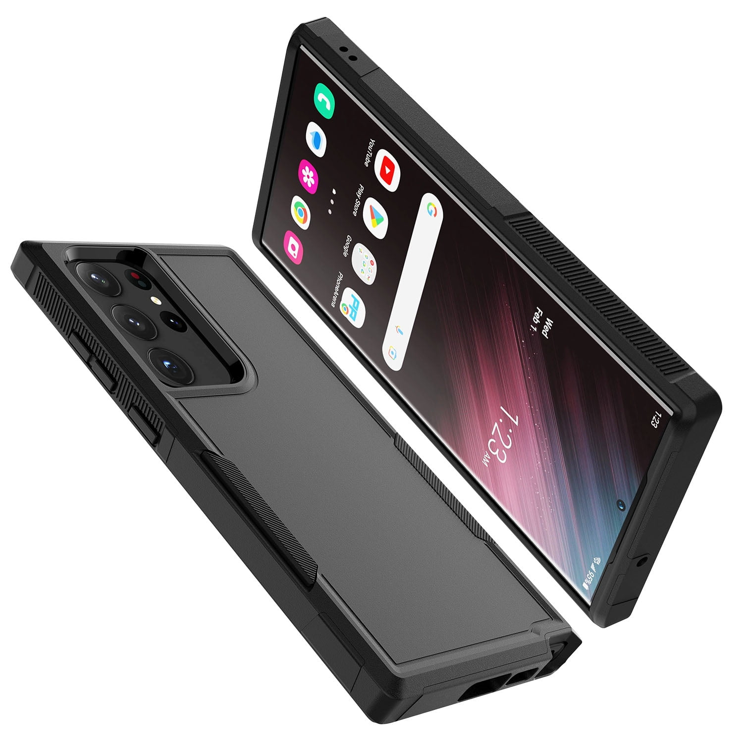 For Samsung Galaxy S23 Ultra Phone Case, Ebizware Dual Layer Shockproof ...