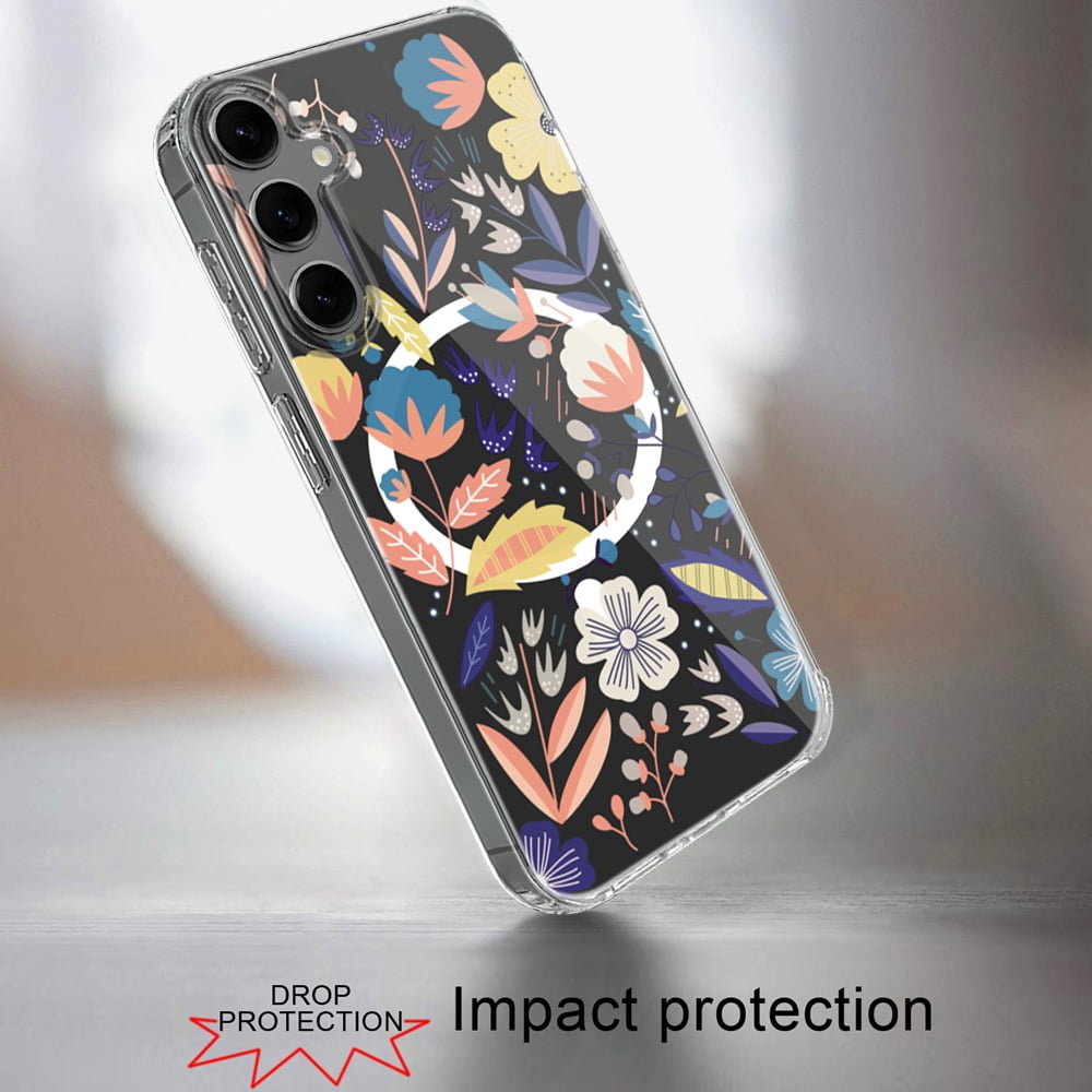 For Samsung Galaxy S24 FE Case Magnetic Ring Unique Design on Hybrid ...