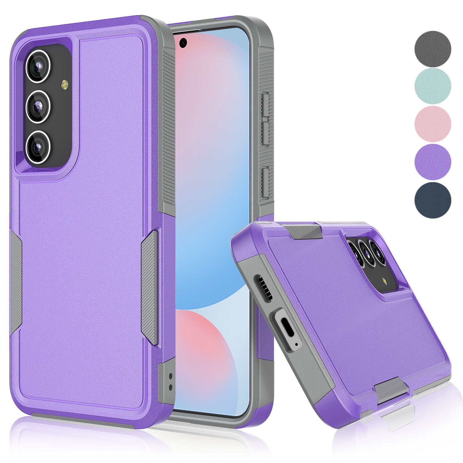 For Samsung Galaxy S24 FE Case, Shockproof Heavy Duty Rugged Phone Case for Samsung Galaxy S24 ...