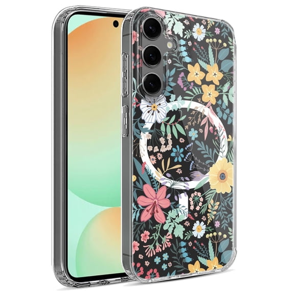 For Samsung Galaxy S24 FE /Fan Edition Hybrid Flower Design Stylish ...