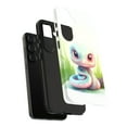 For Samsung Galaxy S25, Dual-Layers Rugged Case, Kawaii Snake Print ...