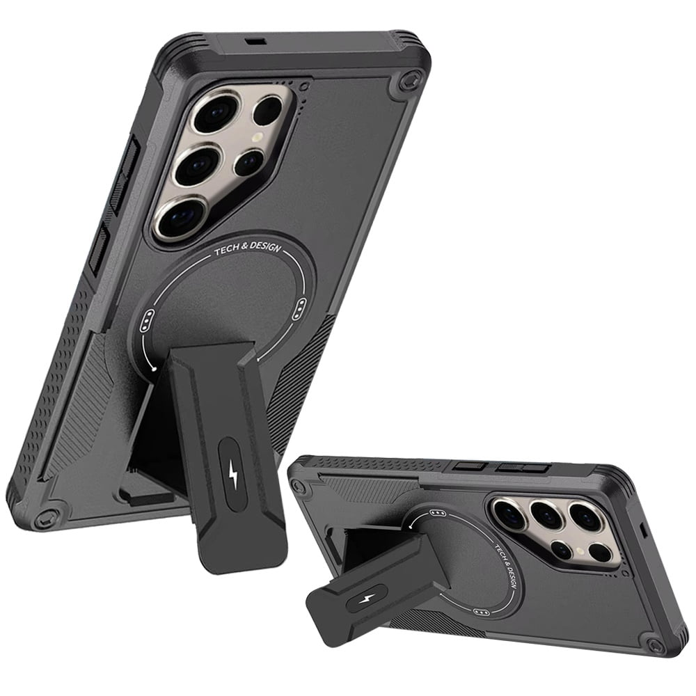 For Samsung Galaxy S25 /S24 Case, Magnetic Invisible Kickstand Holder ...