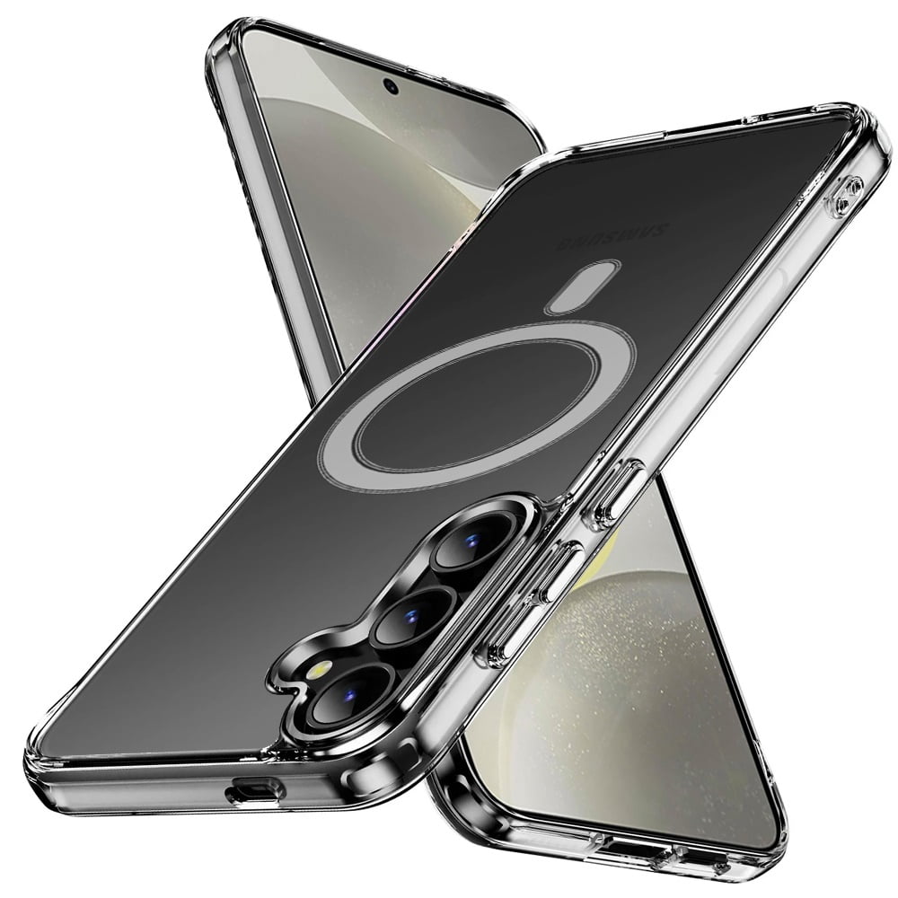 For Samsung Galaxy S25 Ultra Clear Magnetic Case with Built-in Magnets ...