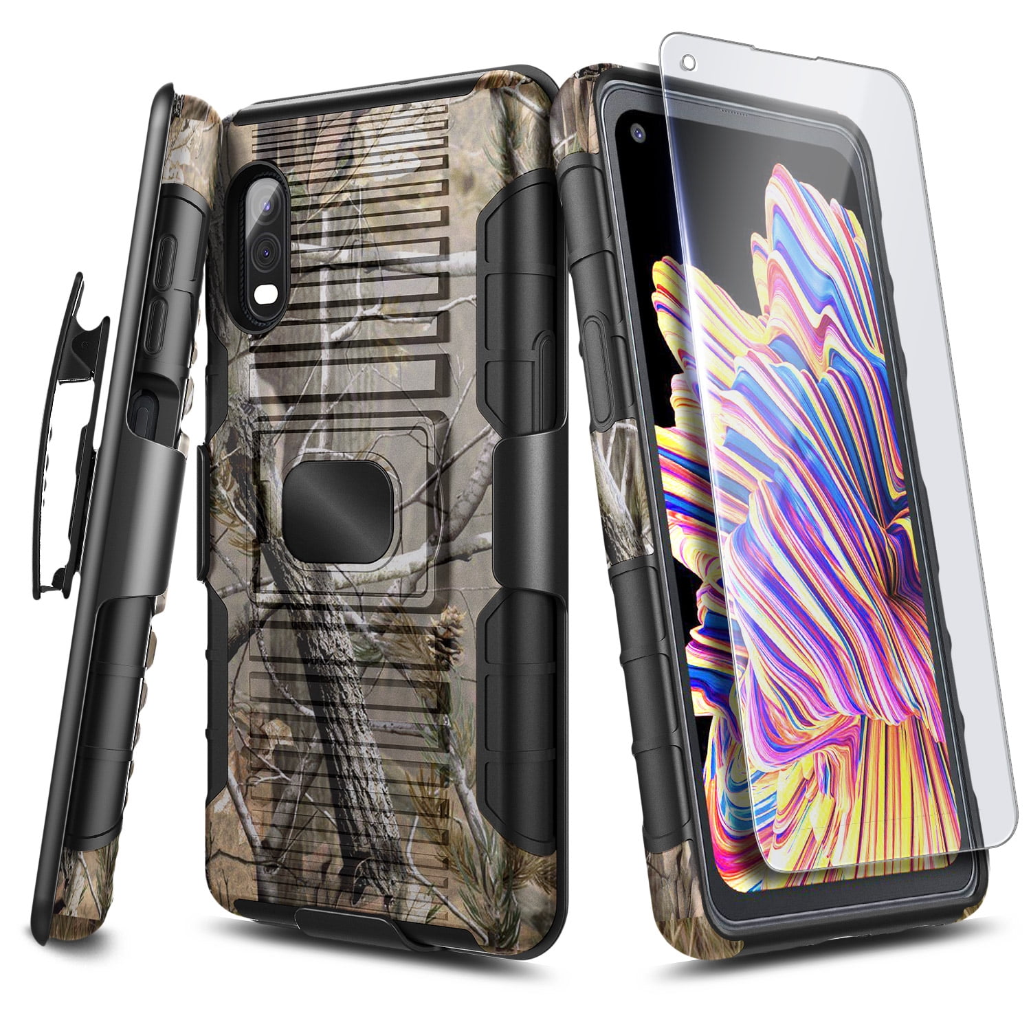 For Samsung Galaxy XCover Pro Case with Tempered Glass Screen Protector ...