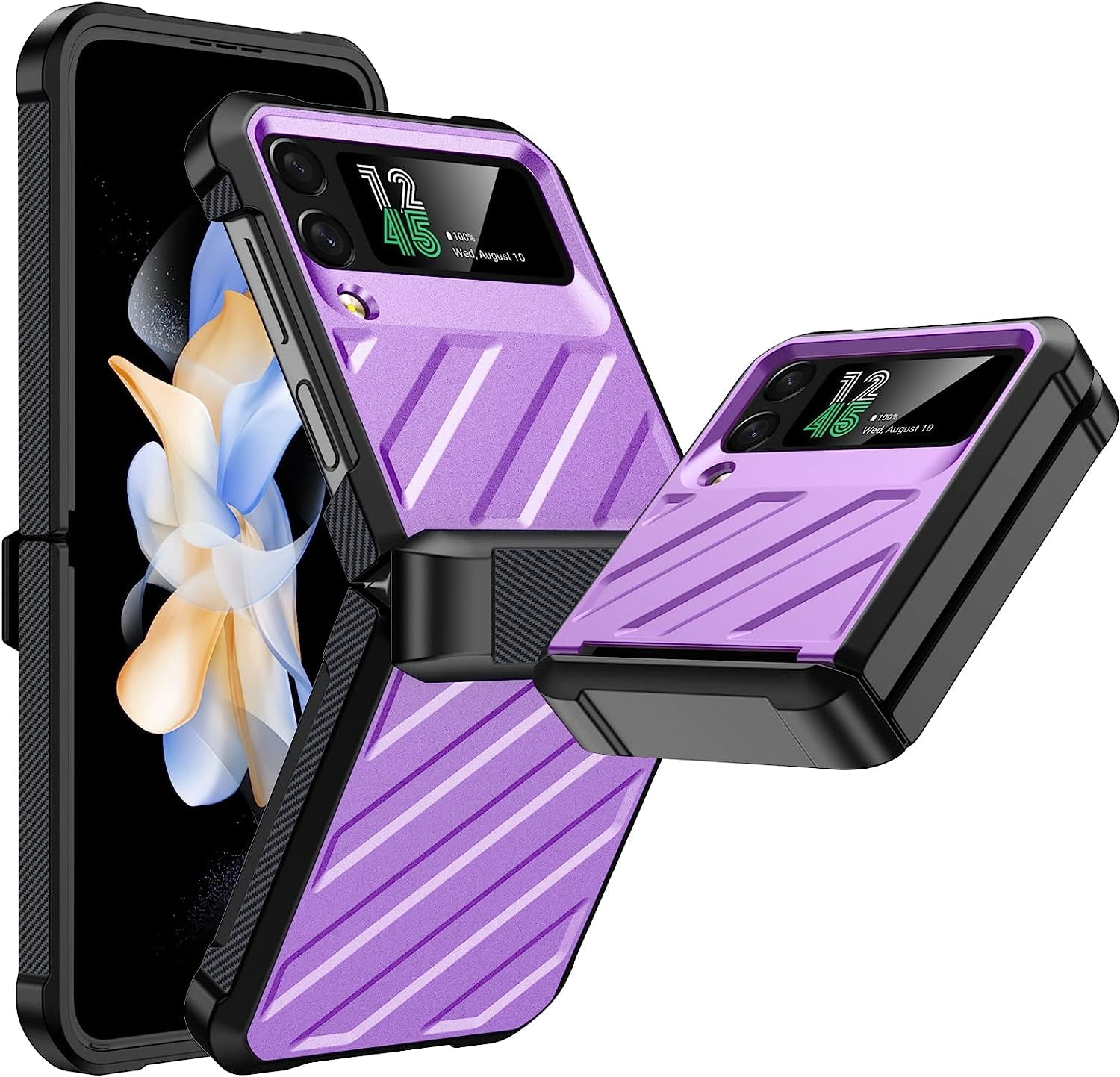 For Samsung Galaxy Z Flip 4 Case with Hinge Protection, Flip z 4 Case ...