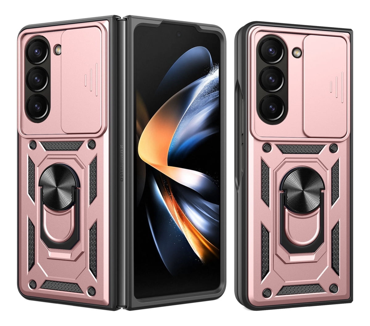 For Samsung Galaxy Z Fold 6 5 4 3 Phone Case Slide Camera Kickstand ...