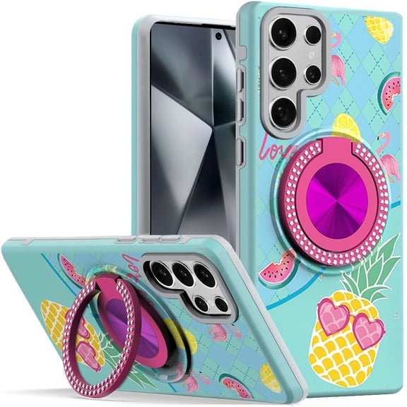 For Samsung s25 FE Metal Diamond CD Pattern Design Matte Finished ...