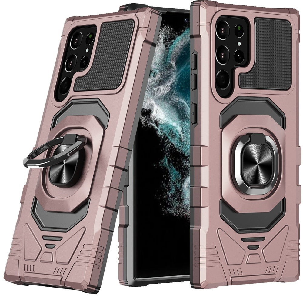 For Samsung S23 Ultra Case Shockproof Dual Layer Magnetic Ring Stand ...
