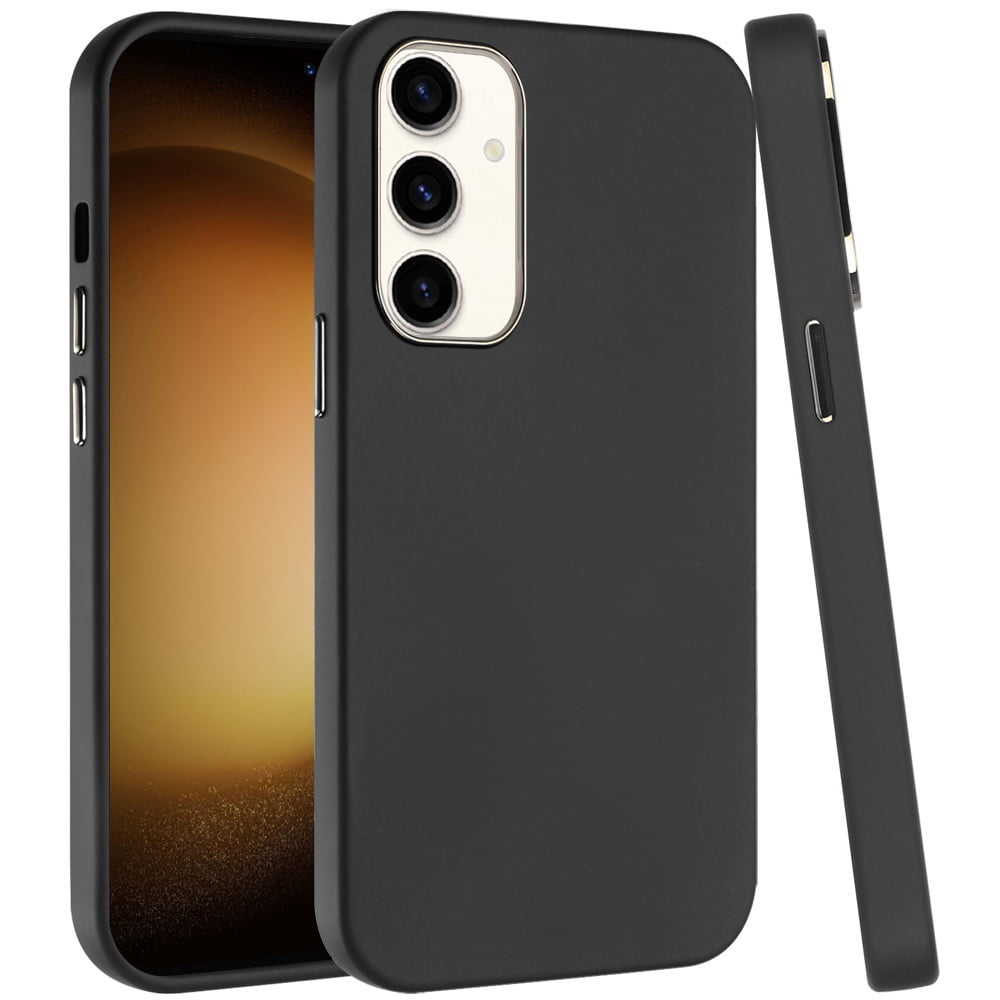 For Samsung S24 FE Classy Slick Chromed Around Hybrid - Black - Walmart.com