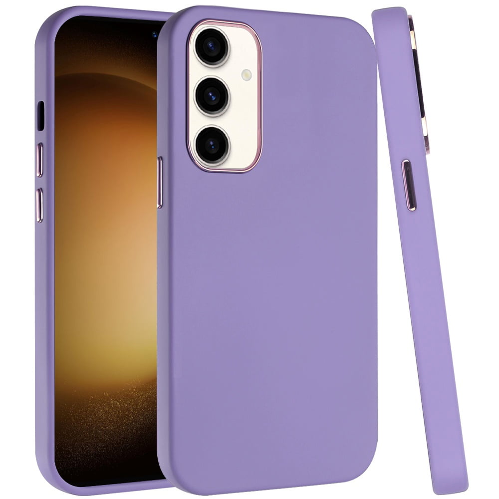 For Samsung S24 FE Classy Slick Chromed Around Hybrid - Dark Purple ...