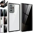 For Samsung Ultra Privacy Case, Anti Peeping Magnetic Tempered Glass Double-Sided Phone Case for ...