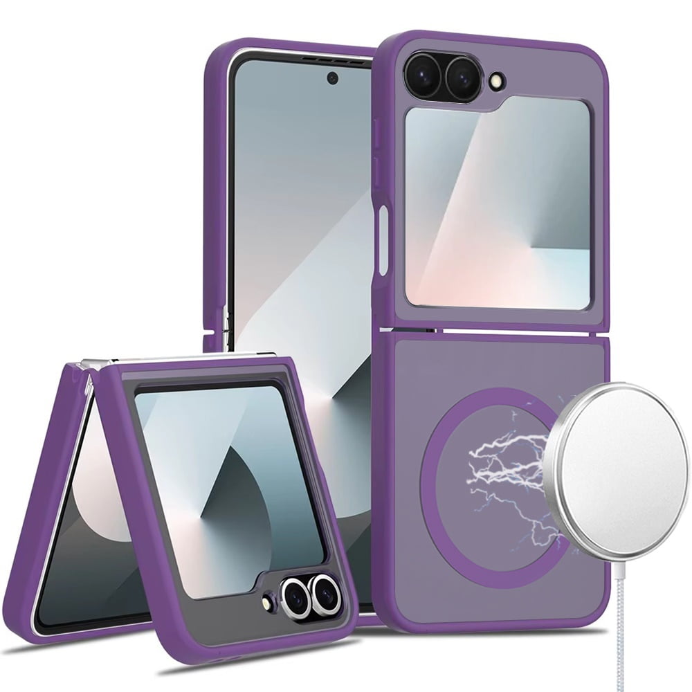 For Samsung Z Flip 6/Z Flip 7 FE [Magnetic Circle] Smooth Safe Matte ...
