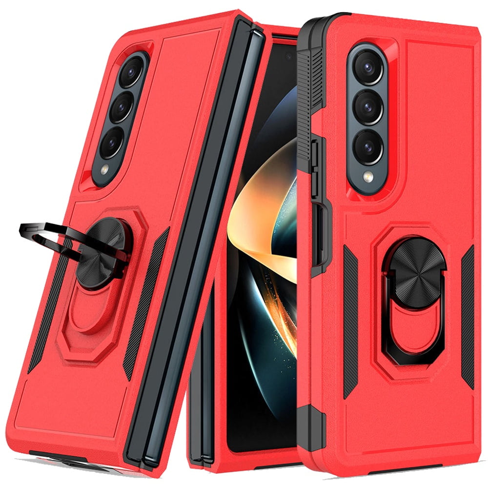 For Samsung Z Fold4 Case Dual Layer Full Protection Shockproof Ring ...