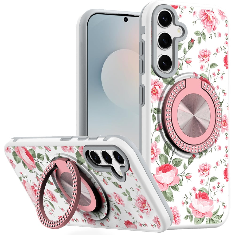For Samsung s25 FE Metal Diamond CD Pattern Design Matte Finished ...