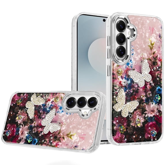 For Samsung s26 Epoxy Glitter Butterfly Ornaments Design HQ Metal ...