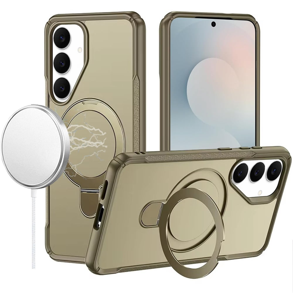 For Samsung s26 Matte Finish Simplified Magnetic Ring With Stand Hybrid ...
